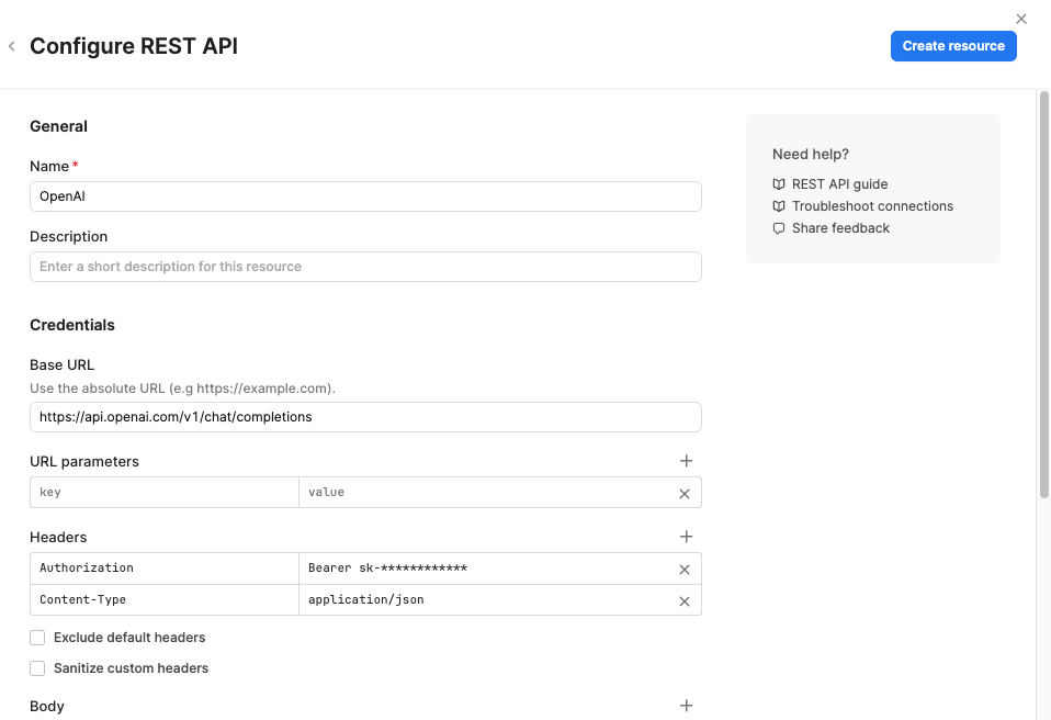 How to use the JSON mode of Open AI API in Retool