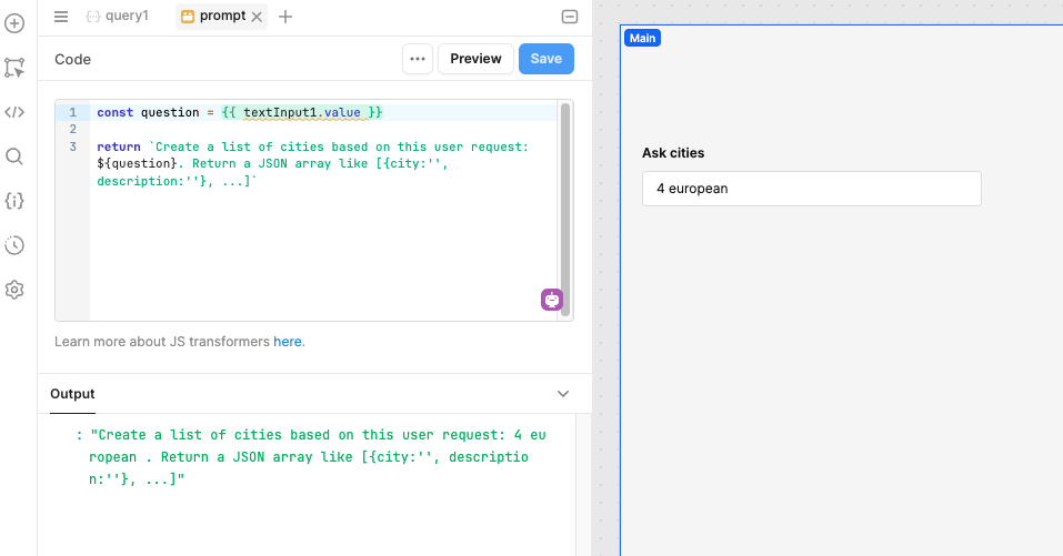 How to use the JSON mode of Open AI API in Retool